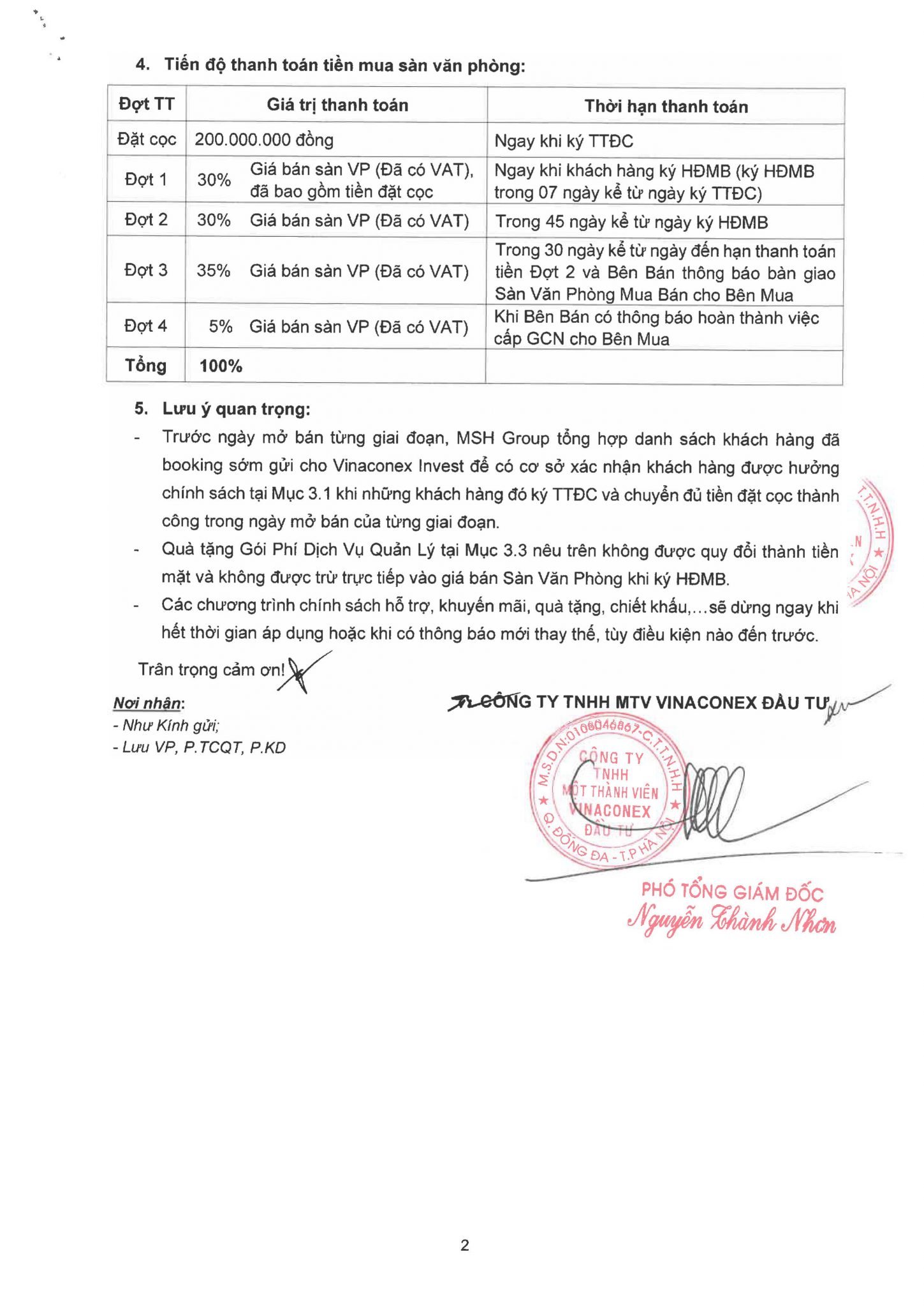 Vinaconex Diamond Tower【Bảng Giá Update T01/2026】