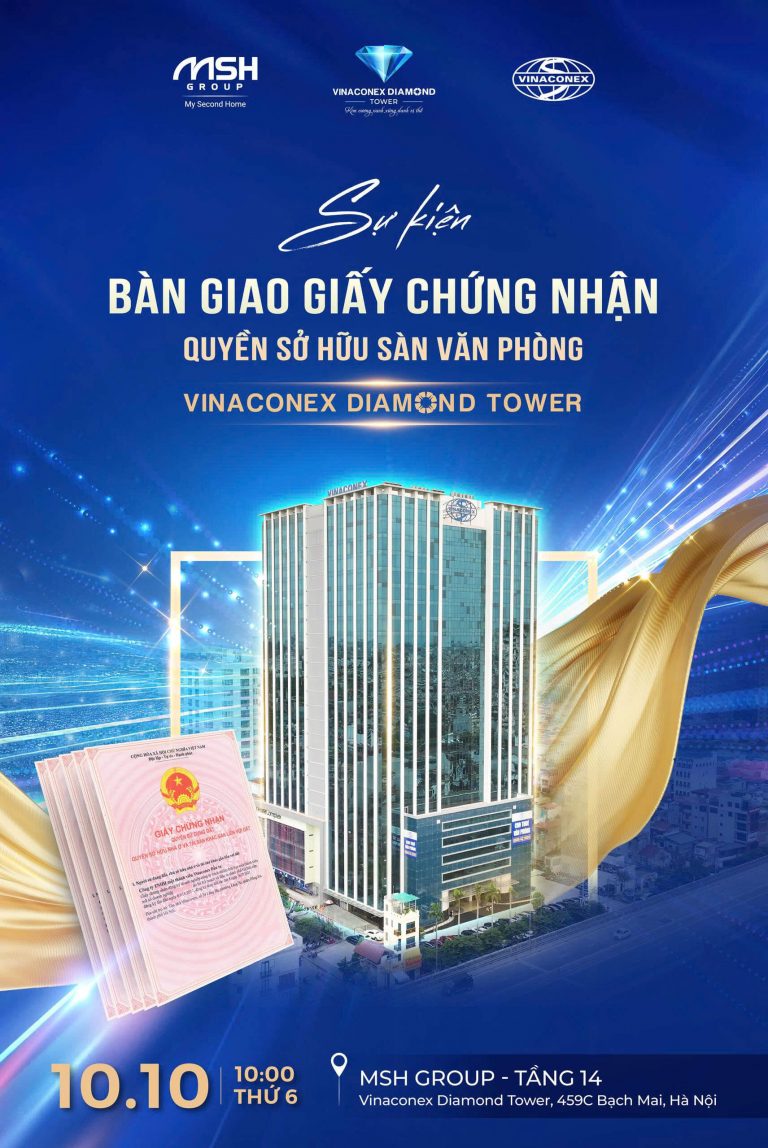 Vinaconex Diamond Tower trả sổ đỏ đợt đầu cho sàn VP